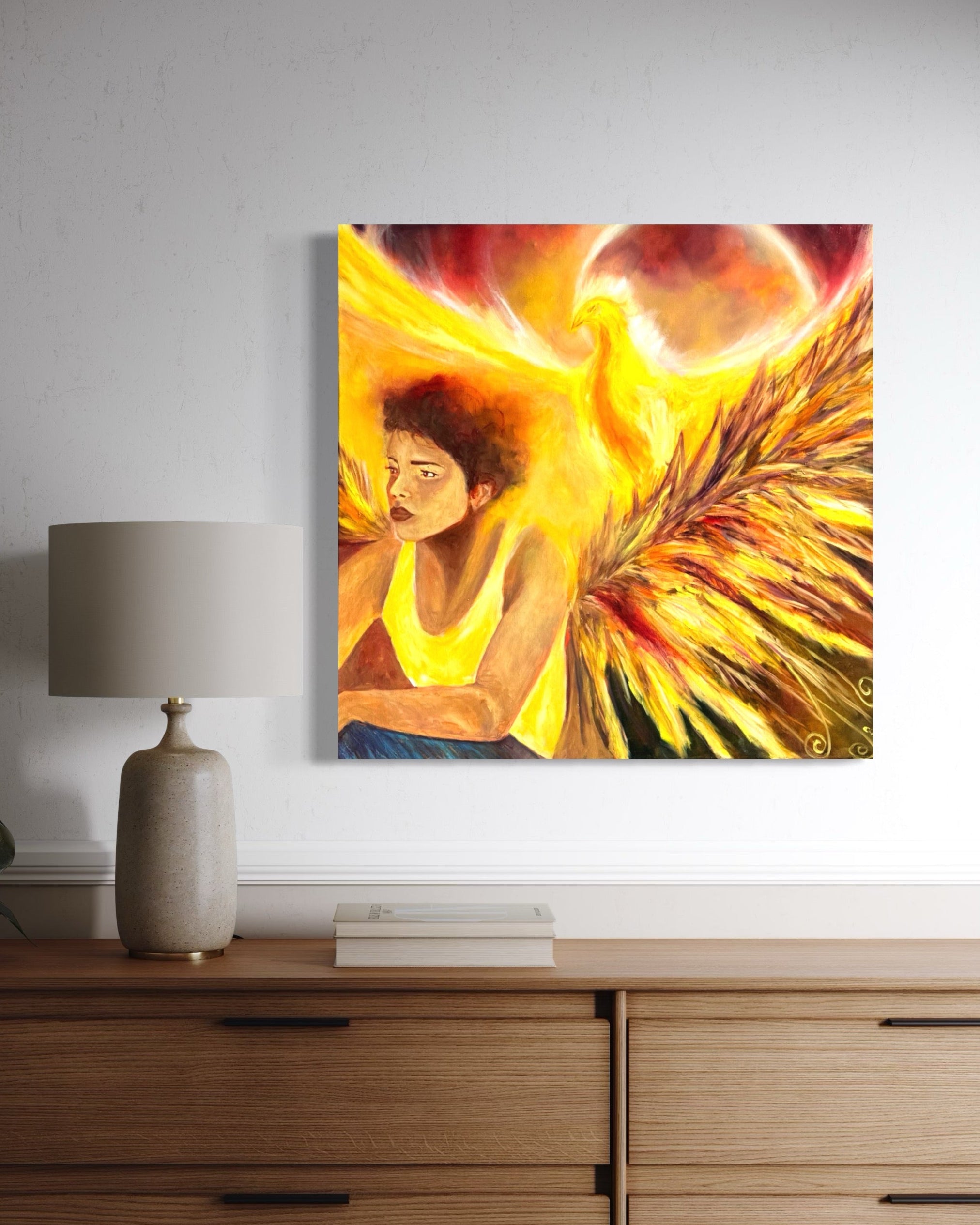 Modern Icarus – A Powerful Oil Painting of Transformation and Strength ...